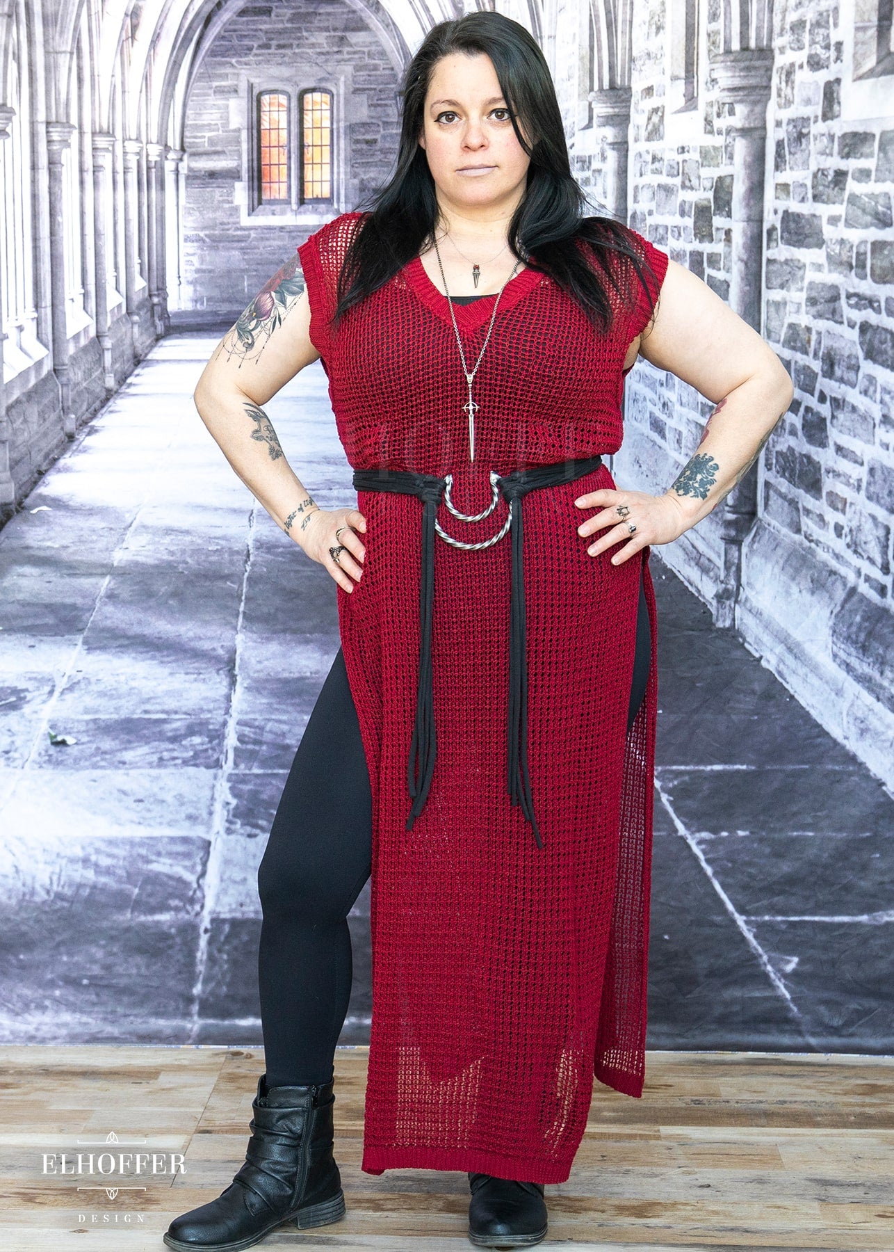 Essential Knight in Knitted Armor Tunic - Imperial Red – Elhoffer Design