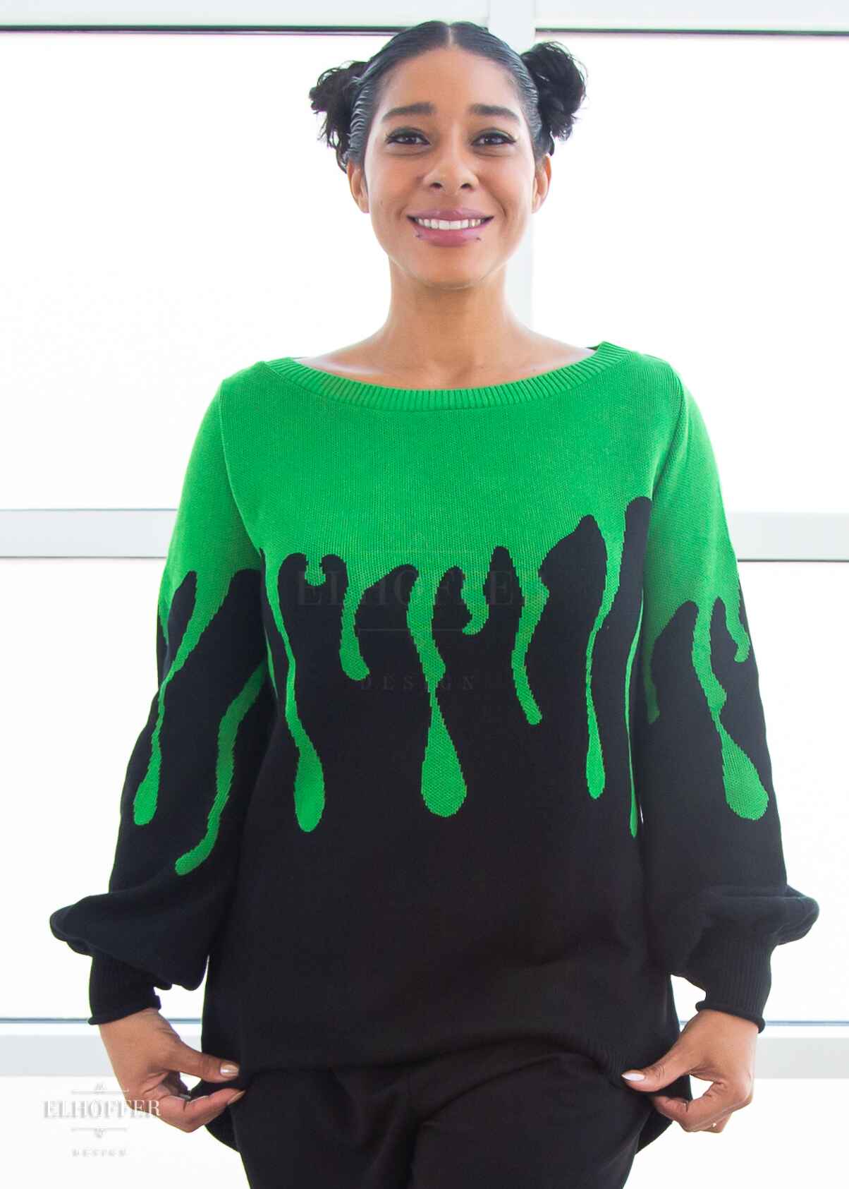 Essential Slime Goth Drip Oversize Sweater – Elhoffer Design