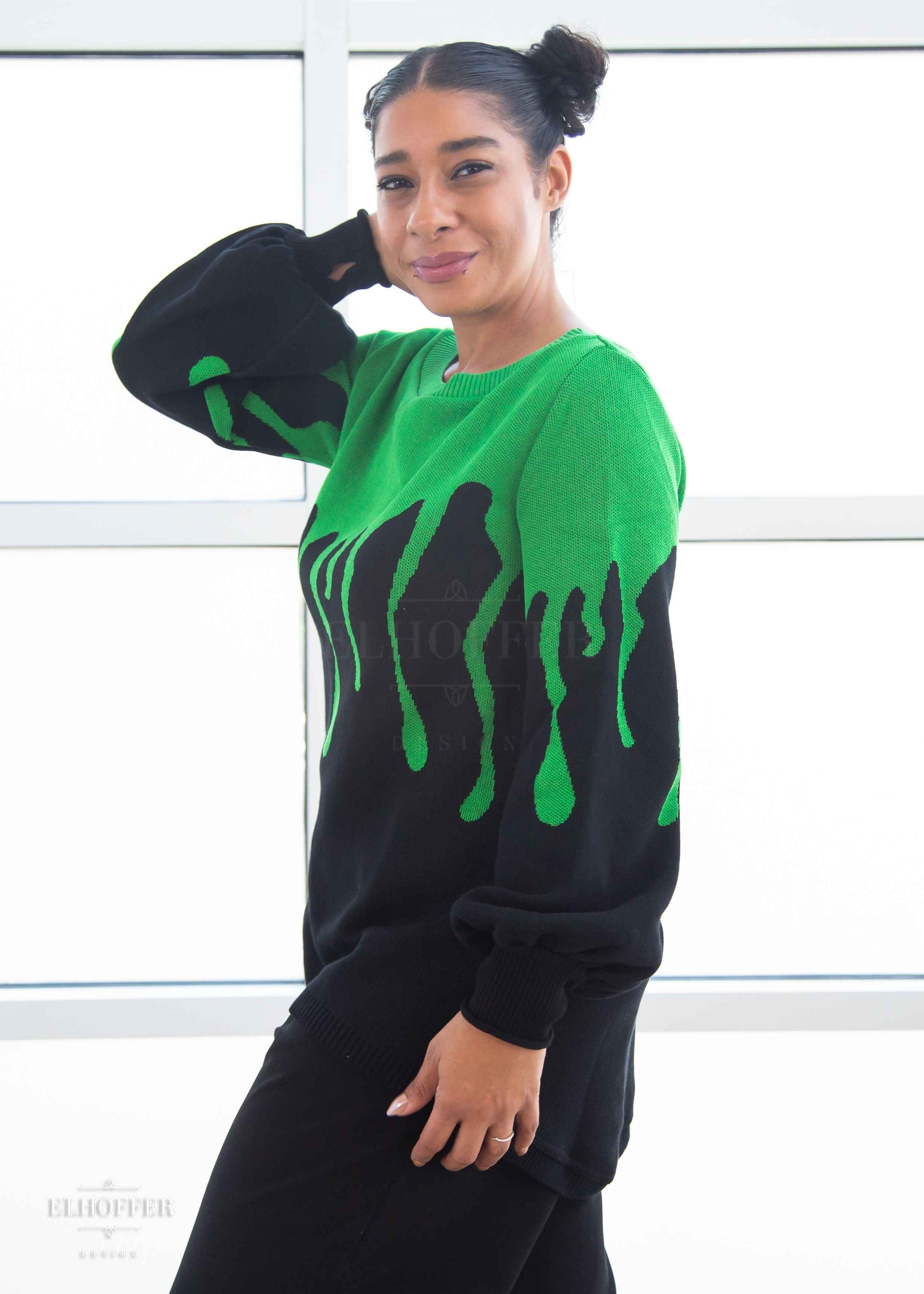 Essential Slime Goth Drip Oversize Sweater – Elhoffer Design