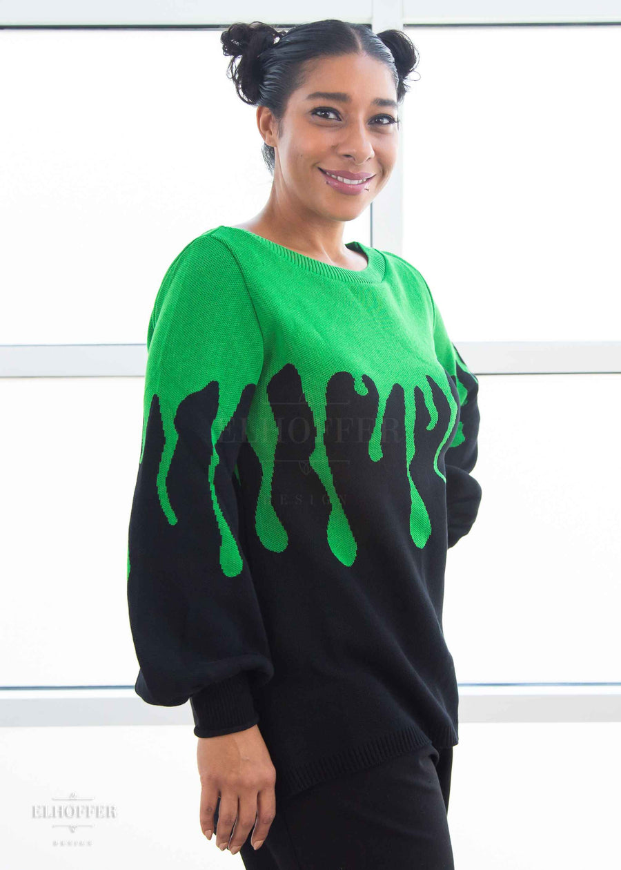 Essential Slime Goth Drip Oversize Sweater – Elhoffer Design