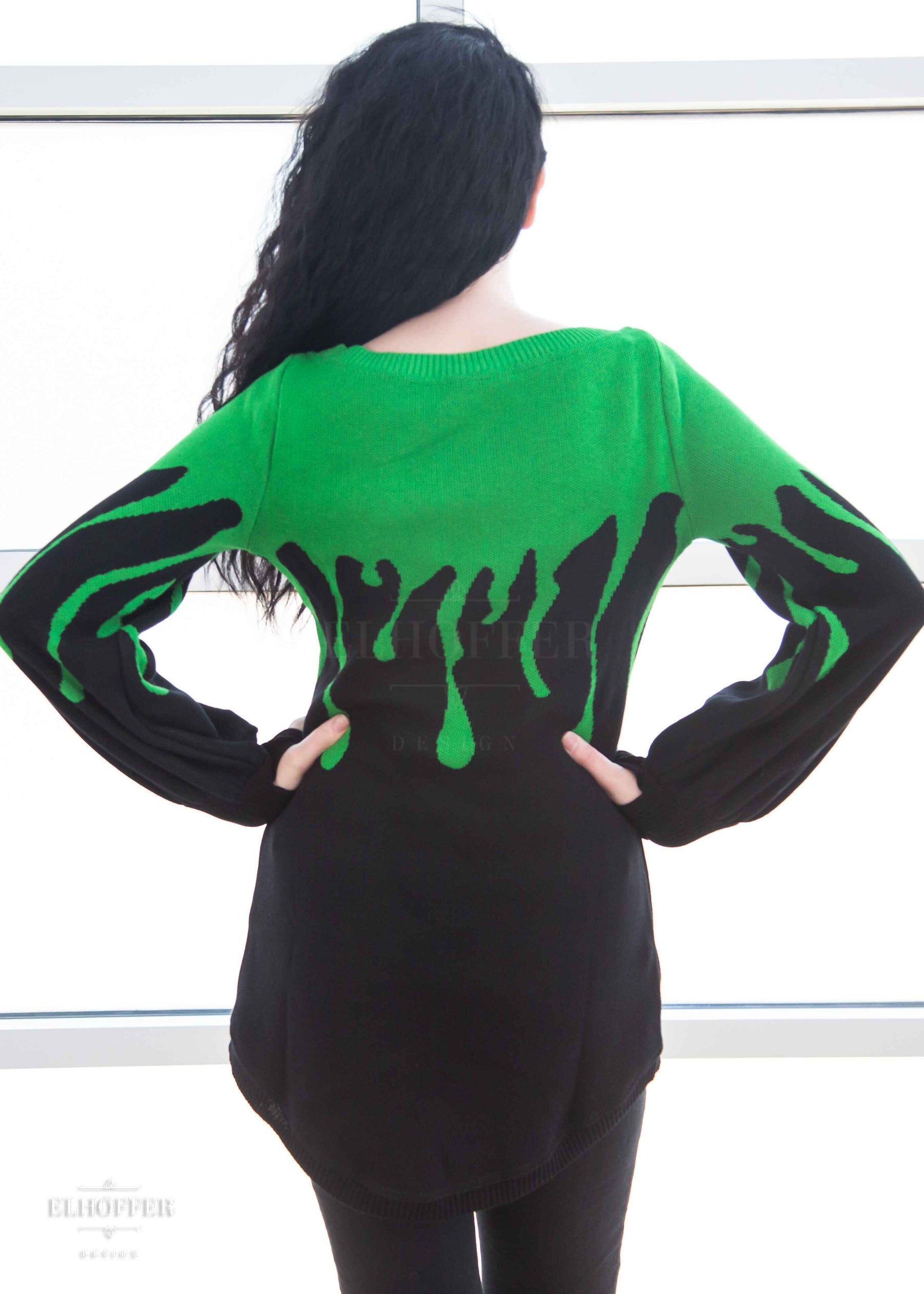 Essential Slime Goth Drip Oversize Sweater – Elhoffer Design