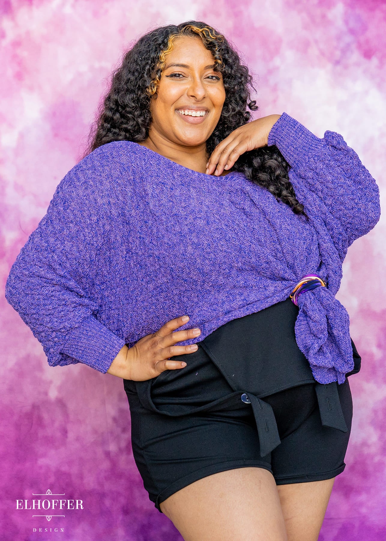 Essential Whitney Oversize Crop - Shades of Hades – Elhoffer Design