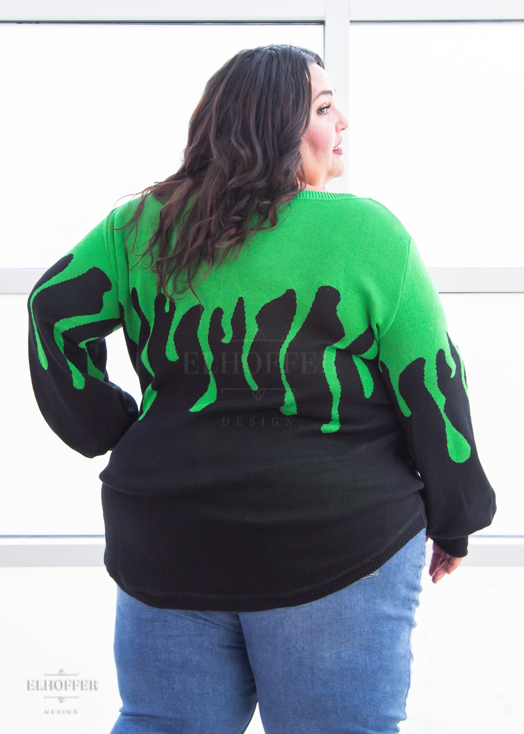 Essential Slime Goth Drip Oversize Sweater – Elhoffer Design