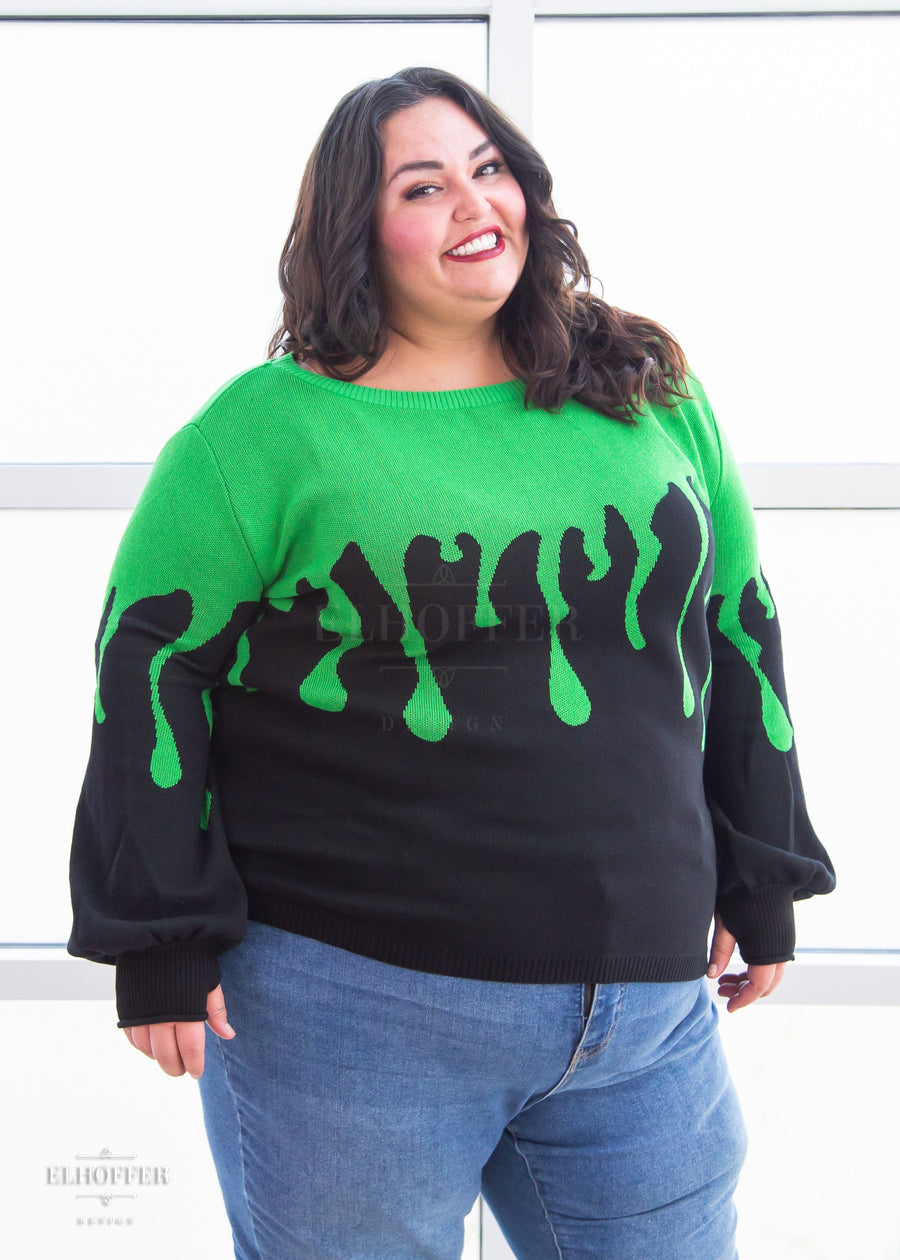 Essential Slime Goth Drip Oversize Sweater – Elhoffer Design